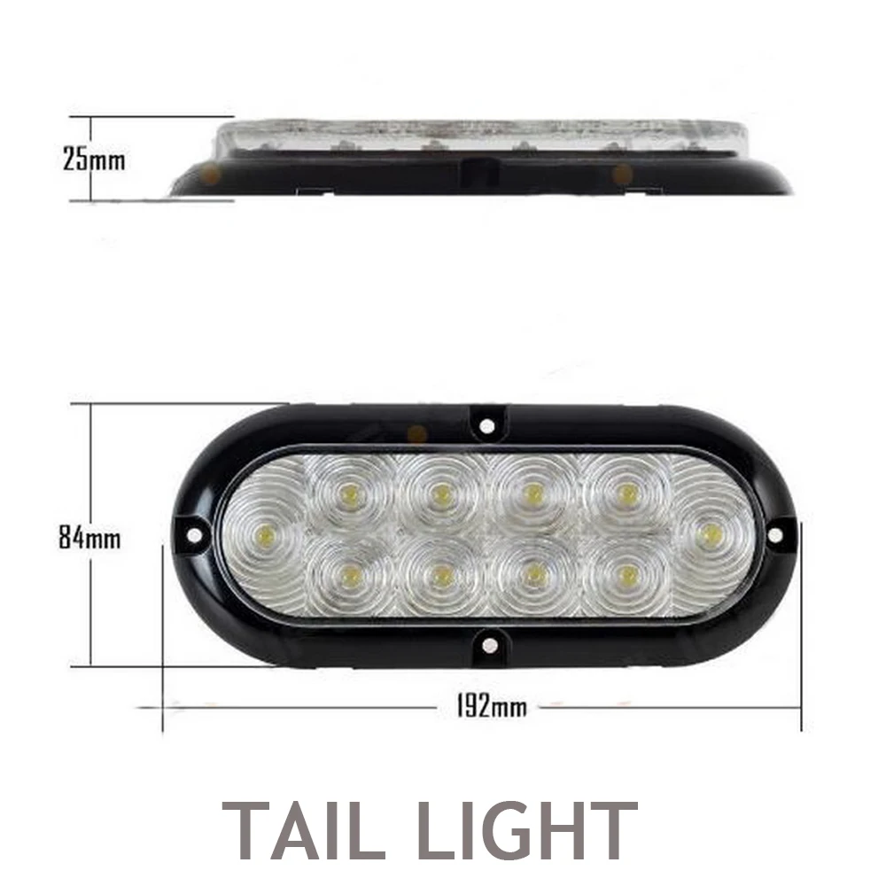 Red White Led Side Marker Blinker Lights 4pc 12v Caravan Side Clearance ...