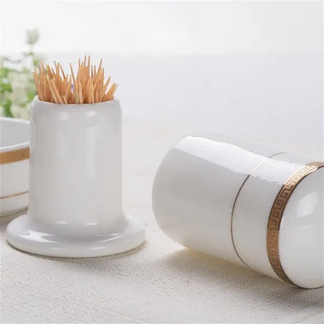 Bone china toothpick box, quality ceramic toothpick holder, porcelain ...
