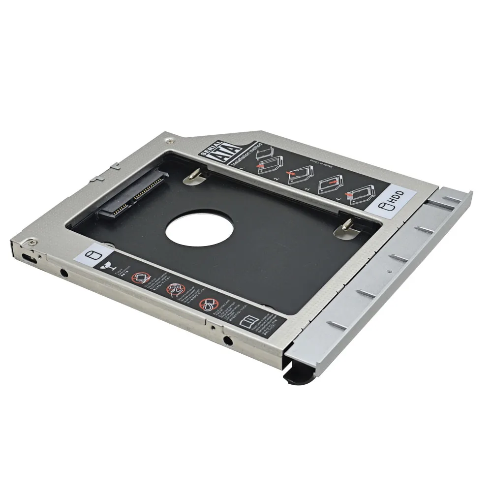 CHIPAL 10PCS New 2nd HDD Caddy 9.5MM SATA3.0 Double LED HDD Case for HP ...