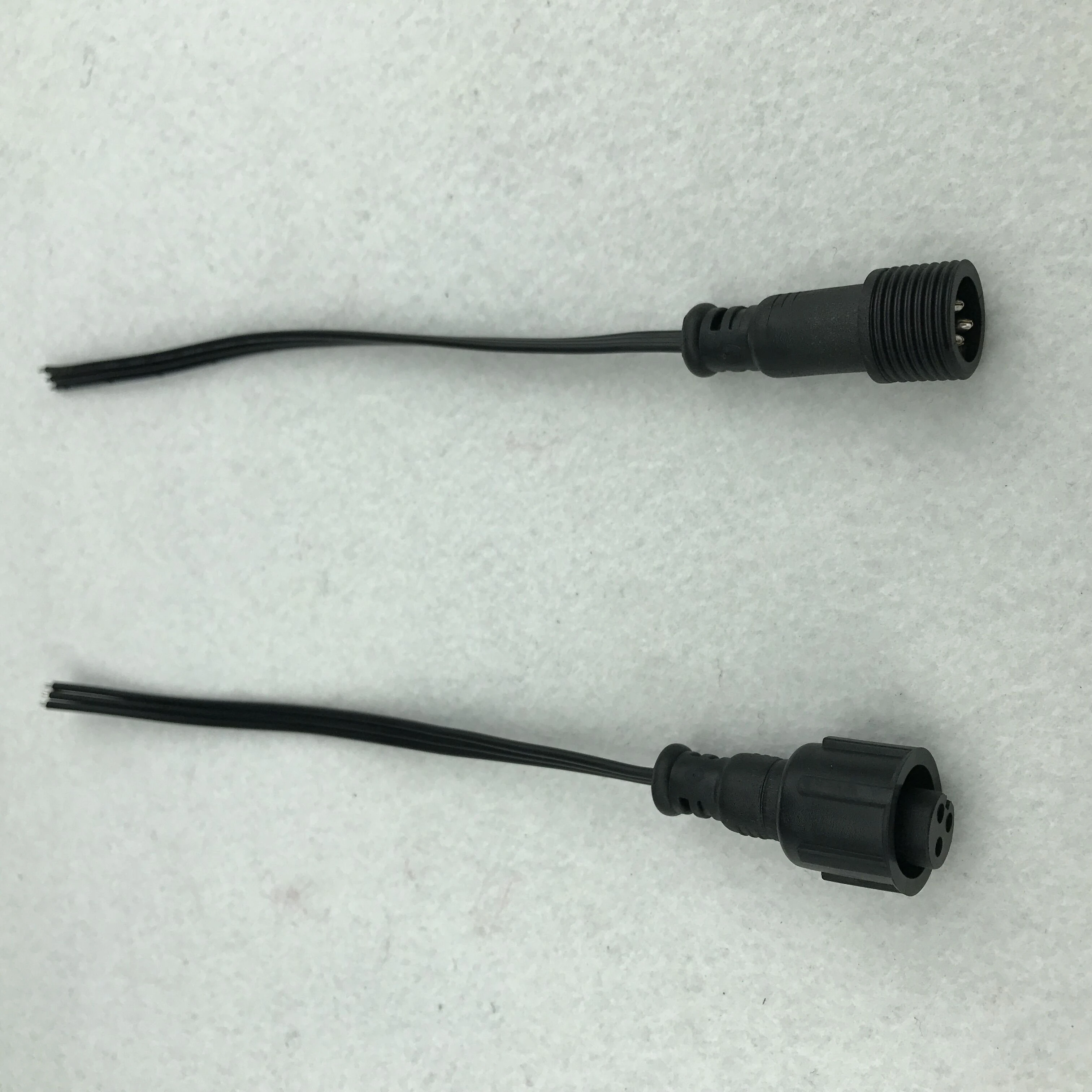 18awg Flat Wire Xconnect 3 Core Black Waterproof Pigtail,20cm Long Each ...