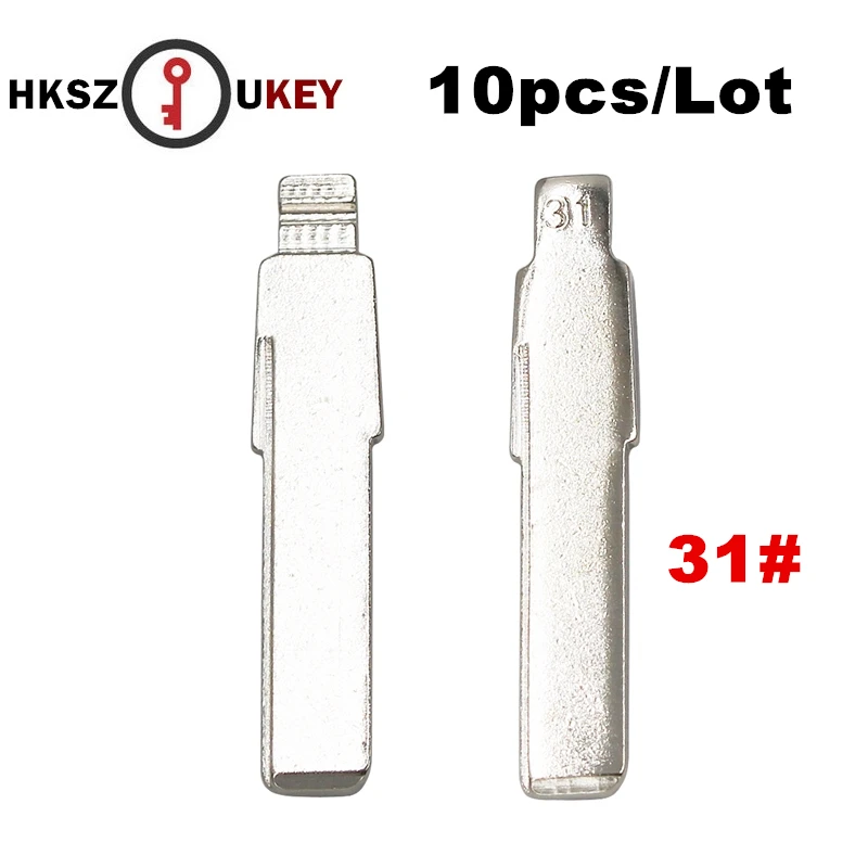 HKSZUKEY 10 pcs/lot NO.31 HU66 Key Blade HAA Flip Remote Car Key Blade ...