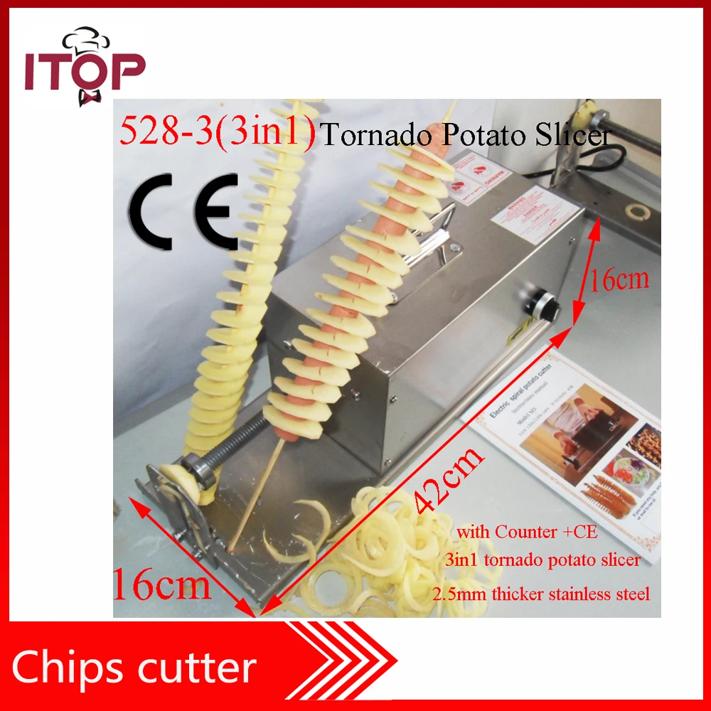 Itop Electric Potato Twister Tornado Slicer Machine Automatic Cutter