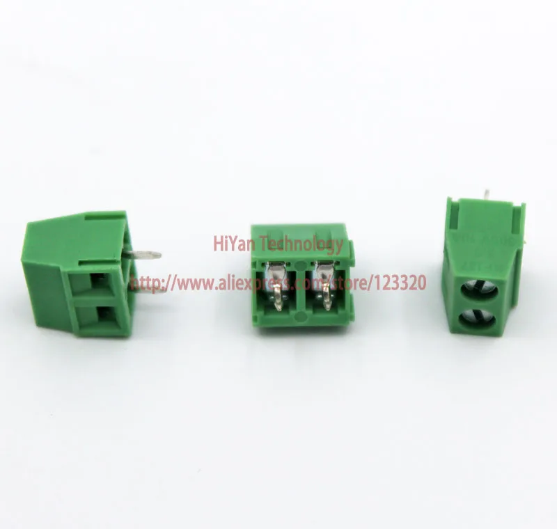 (50pcs/lot) PCB Screw Terminal Block Connector KF127 2P pitch:5.08MM/0.2inch Green 5mm KF127 ...