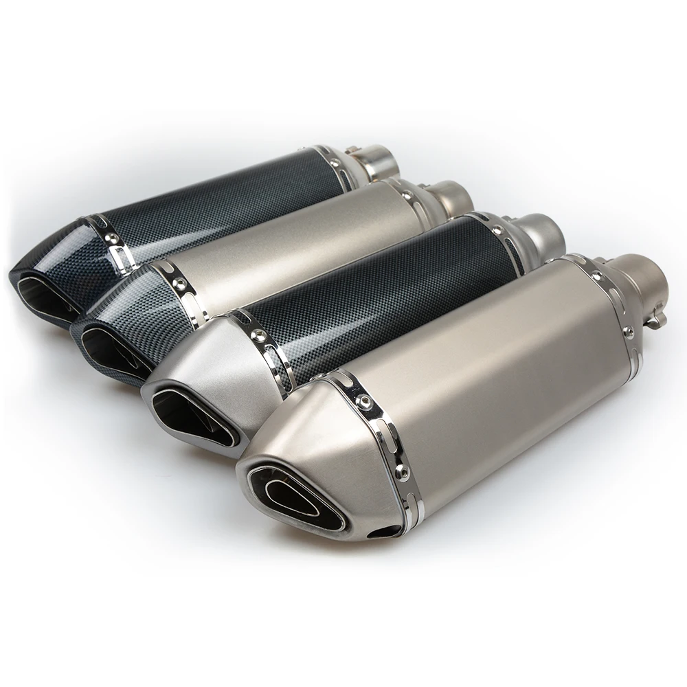 Motorcycle Exhaust Pipe Muffler Moto Bike Exhaust Pot Escape For Suzuki ...