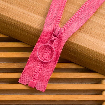 Free shipping 10pcs/lot rose red 60cm 3# resin open end zipper children ...