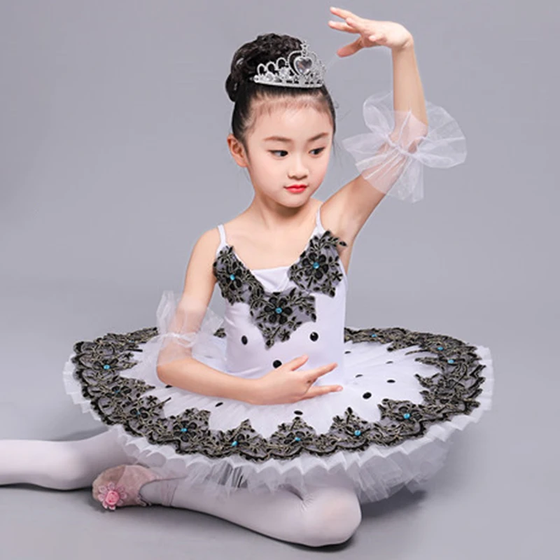 Kids Ballet Tutu Dresses Dancewear Costumes Sleeveless Sequined Girls ...