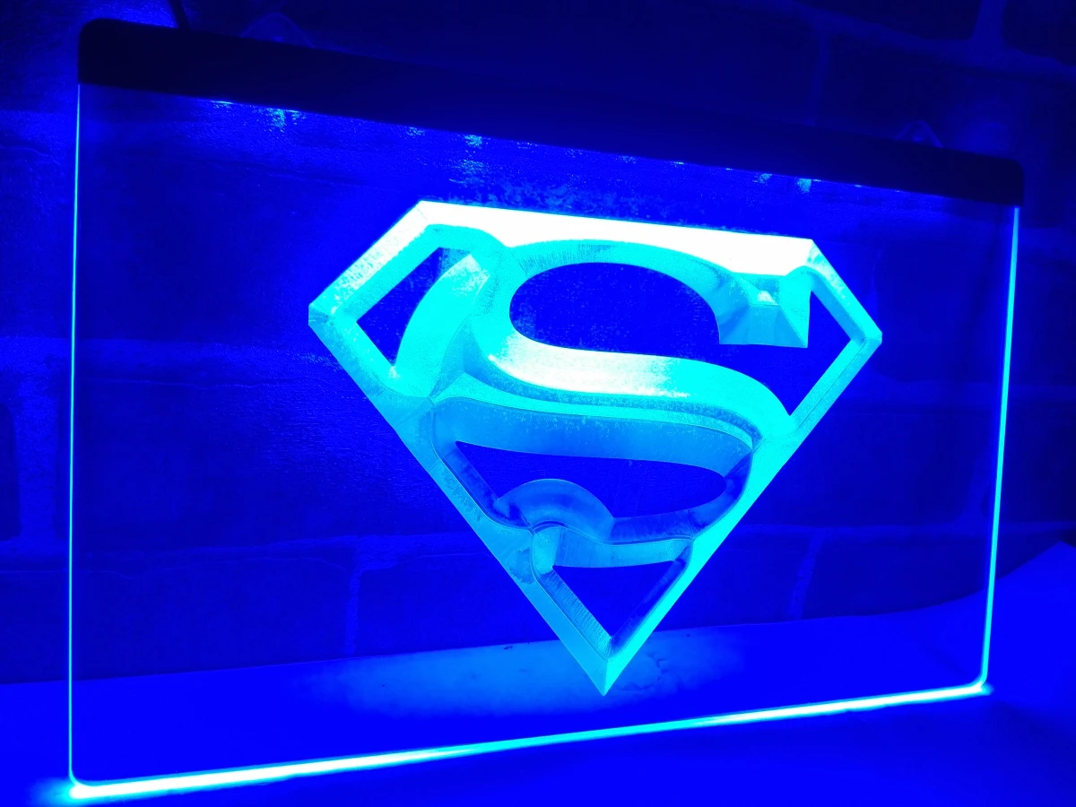 Neon Superman Logo