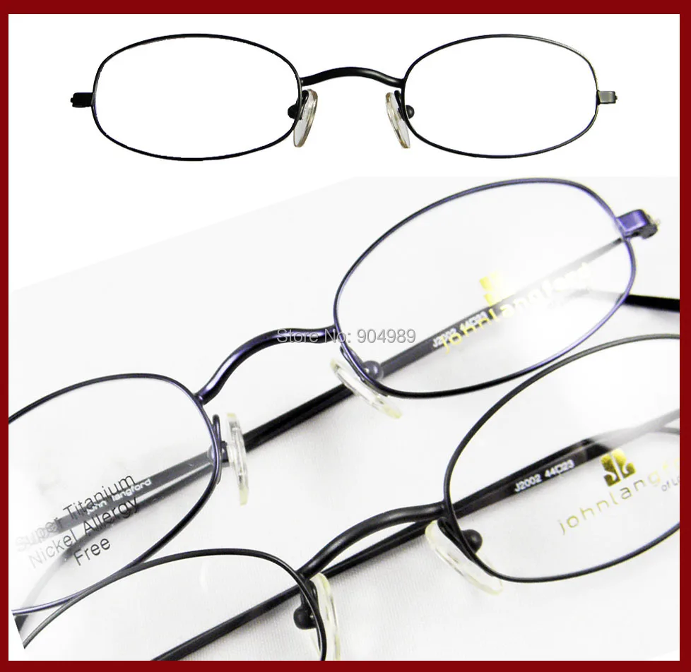 Vintage style men women Round/Oval Titanium Eyeglass frames Optical ...
