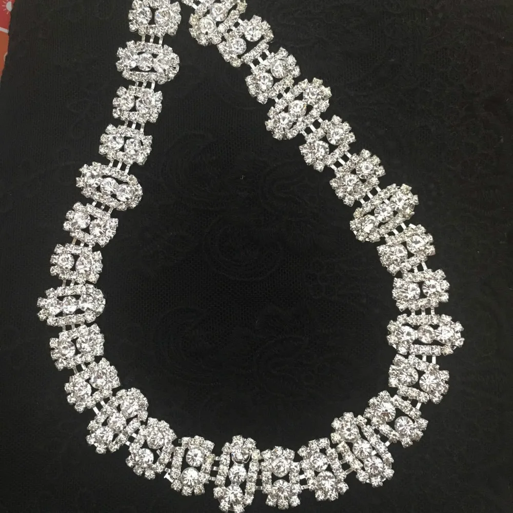 1yds/lot 2cm Diamante Embellishment Wedding Dress Decorative Rhinestone ...