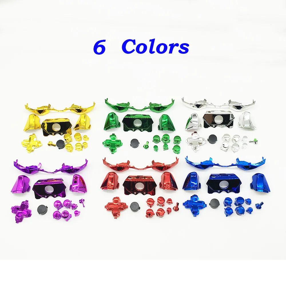 6SETS Chrome Full Button Set Dpad RT LT RB LB ABXY Guide Buttons For ...