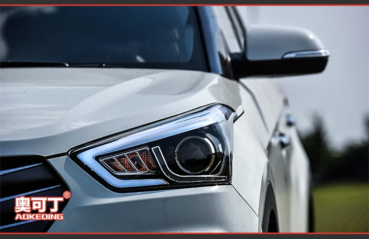 Head Lamp for Hyundai Creta Headlights 2014-2018 New IX25 LED Headlight DRL Hid Bi Xenon at ...