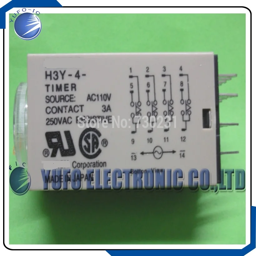 1 개 H3Y 4 AC250V 3A 60sec 60 초 AC110V 초 타이머 릴레이|timer relay|timer ...