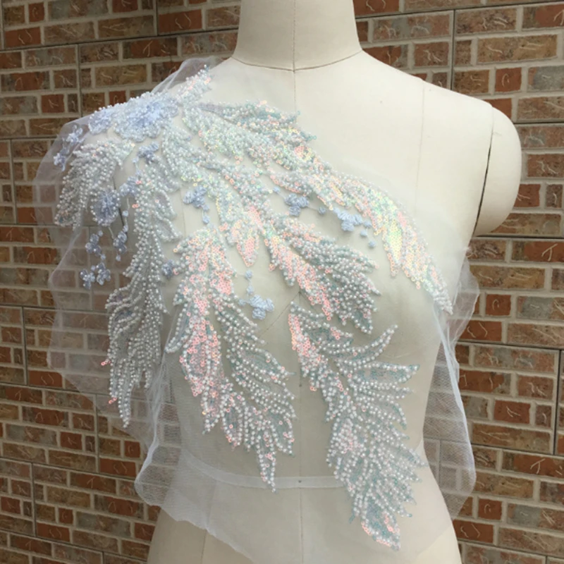 1pc Embroidery Stripe Collar Lace Polyester Fabric, Diy Handmade Collar ...