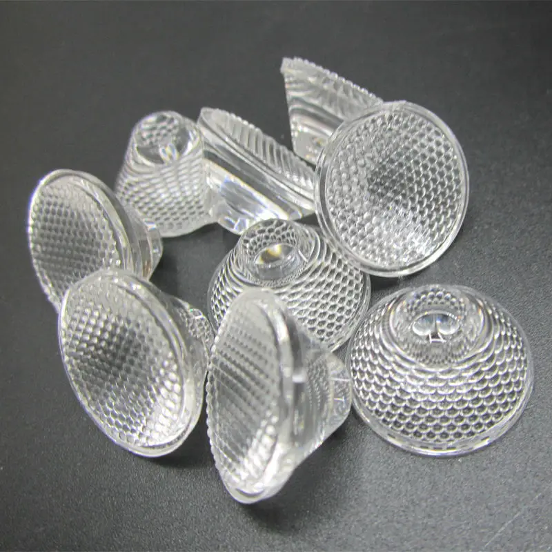 50pcs 1w 3w Led Optical Lens, 20mm Diameter Pmma High Power Led Lenses ...
