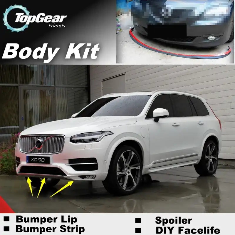 Bumper Lip Deflector Lips For Volvo XC Classic XC90 MK2 2014 2015 Front ...