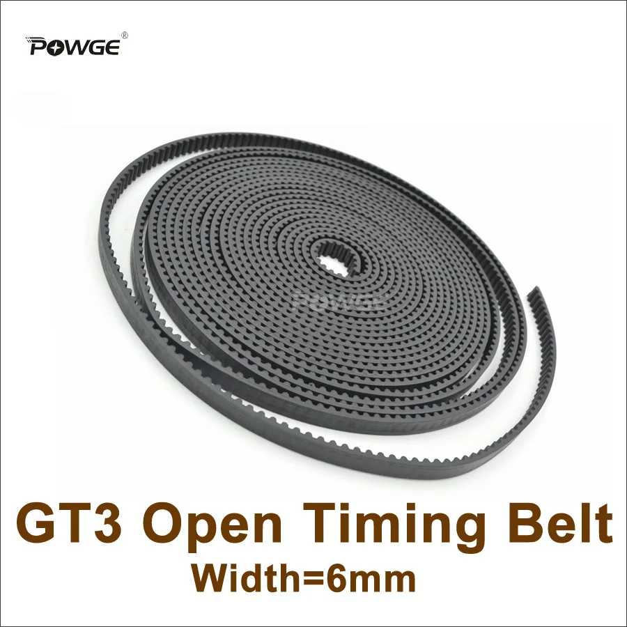 POWGE GT3 Timing Belt Width=6mm Fit 3GT Pulley 3GT-6 Rubber 3GT 6 Open Synchronous Belt 3D ...