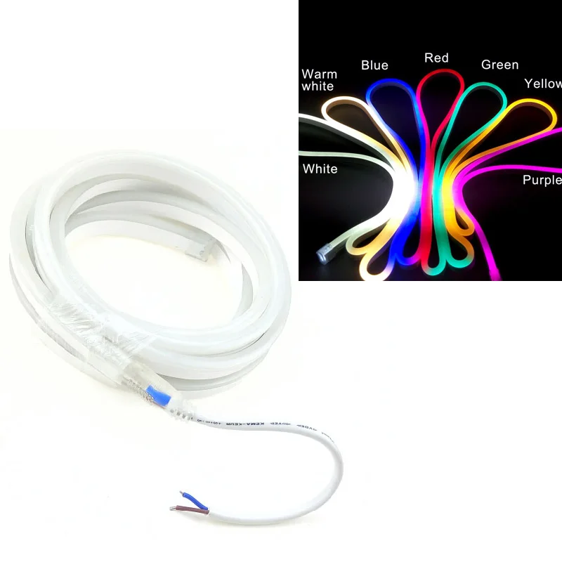 12 Volt LED Strip Lamp Neon DIY Light Red Blue Purple Warm white Cold ...