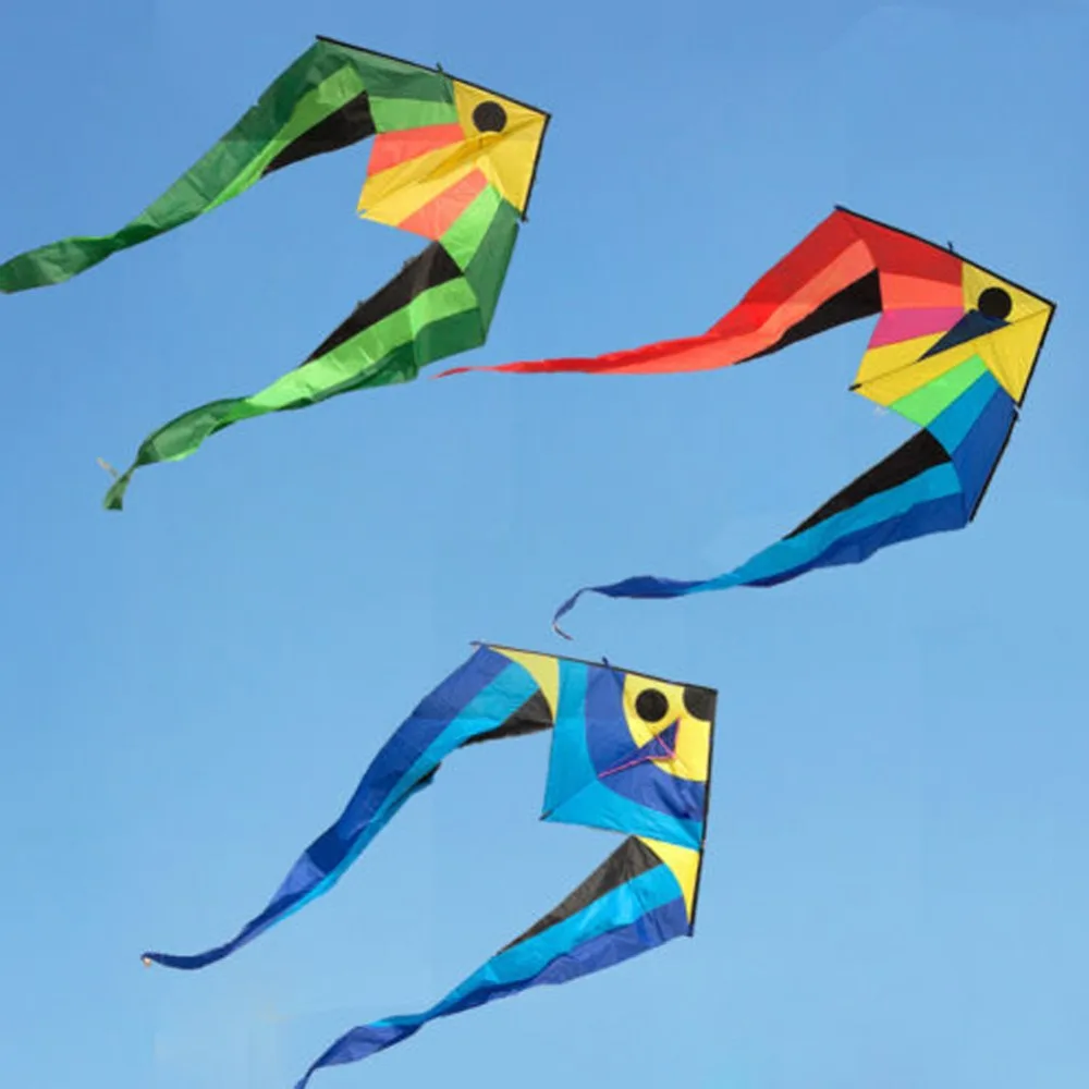 4M/13ft Large Triangle Kite Flying Single Line Fish Shape Delta Kite ...