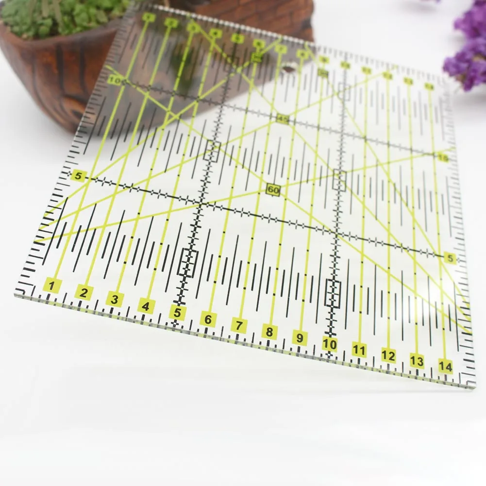 Fashion Patchwork Rulers Acrylic Accurate Scale Transparent Ruler Home ...