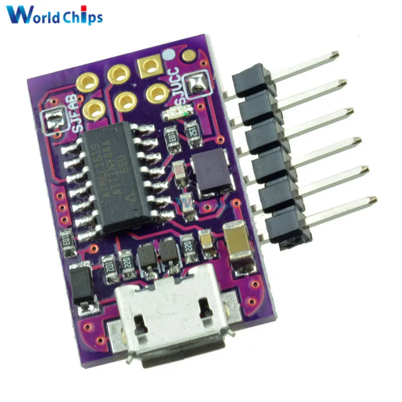 5v Micro Usb Tiny Avr Isp Attiny44 Usbtinyisp Programmer For Arduino