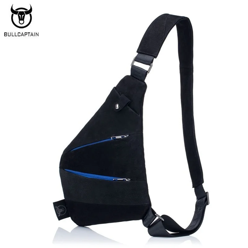 Genuine Leather Messenger BULLCAPTAIN Genuine Leather Sling Bag ...
