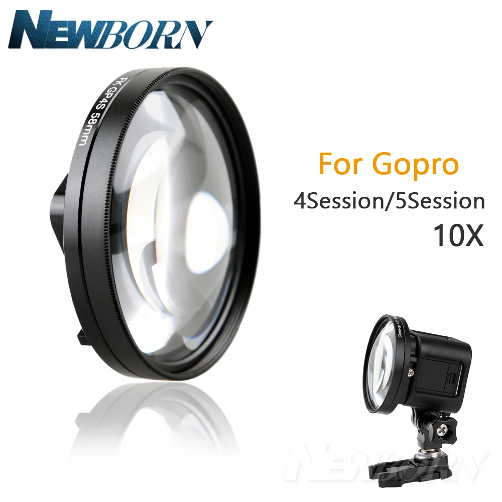 58mm Magnifier 10x Magnification Macro Close Up Lens For Go Pro 5 ...