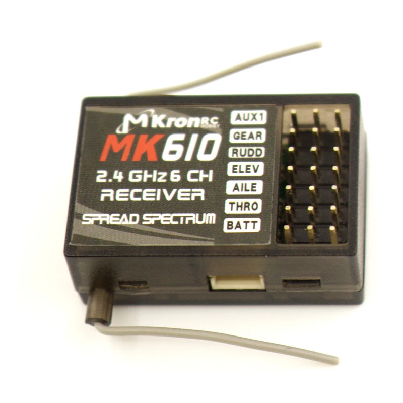 Dsm2 Mk610 Ar6100 2.4g 6ch Rc Receiver Bind Plug Fit Spektrum Jr ...