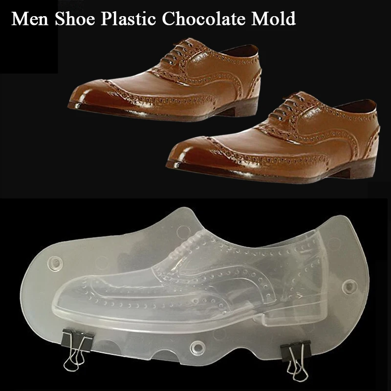 Leather Men Shoe Plastic Chocolate Mold 3D Candy Cake Molds Xmas Cake ...