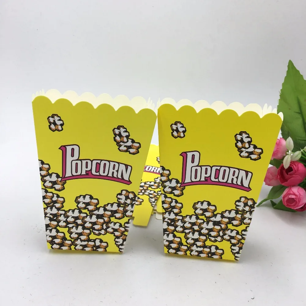 6pcs/lot popcorn box kids birthday party supplies baby shower popcorn ...
