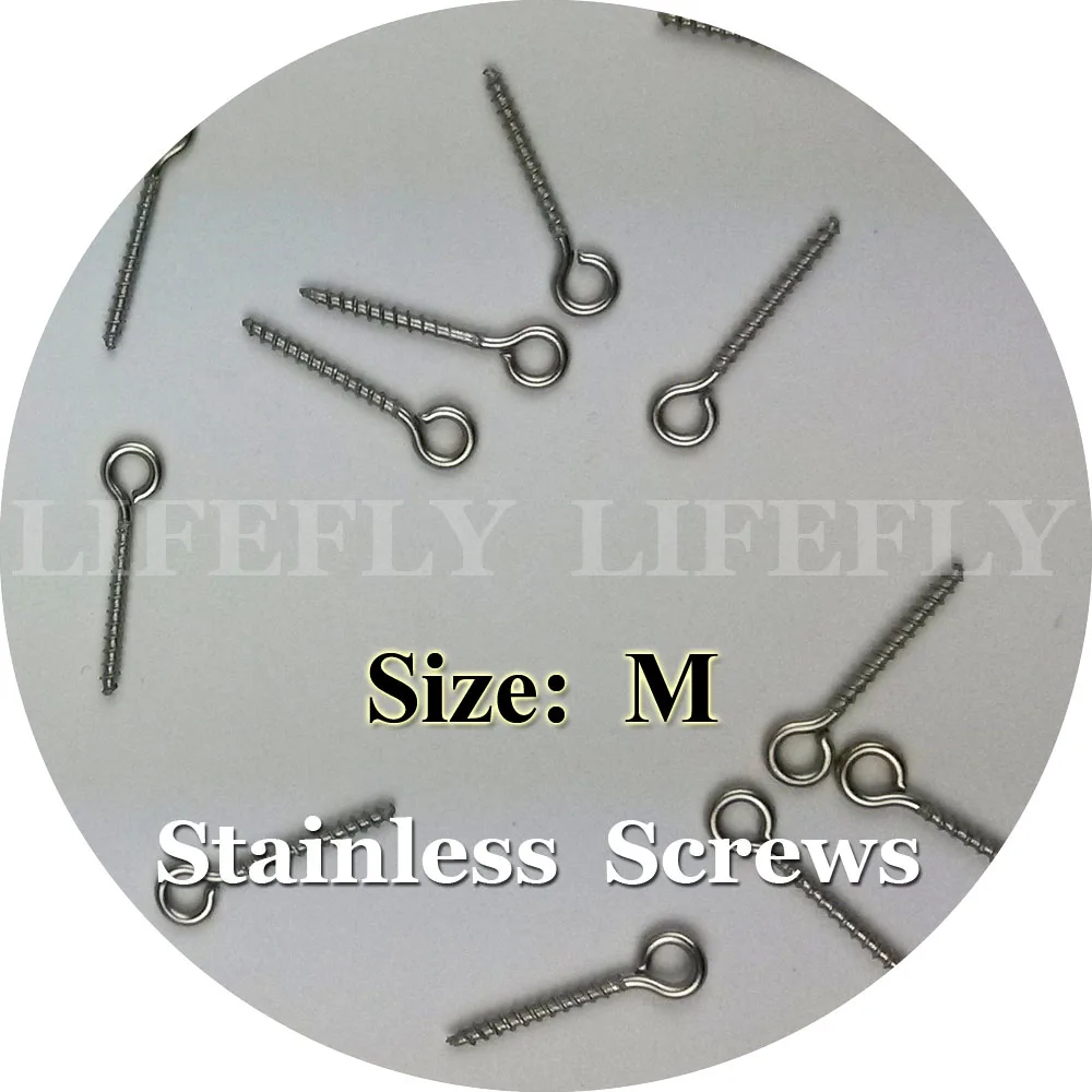 Size M / 100 Screws, Stainless Steel, Closed Eye, Plug Hardware, Jerk ...