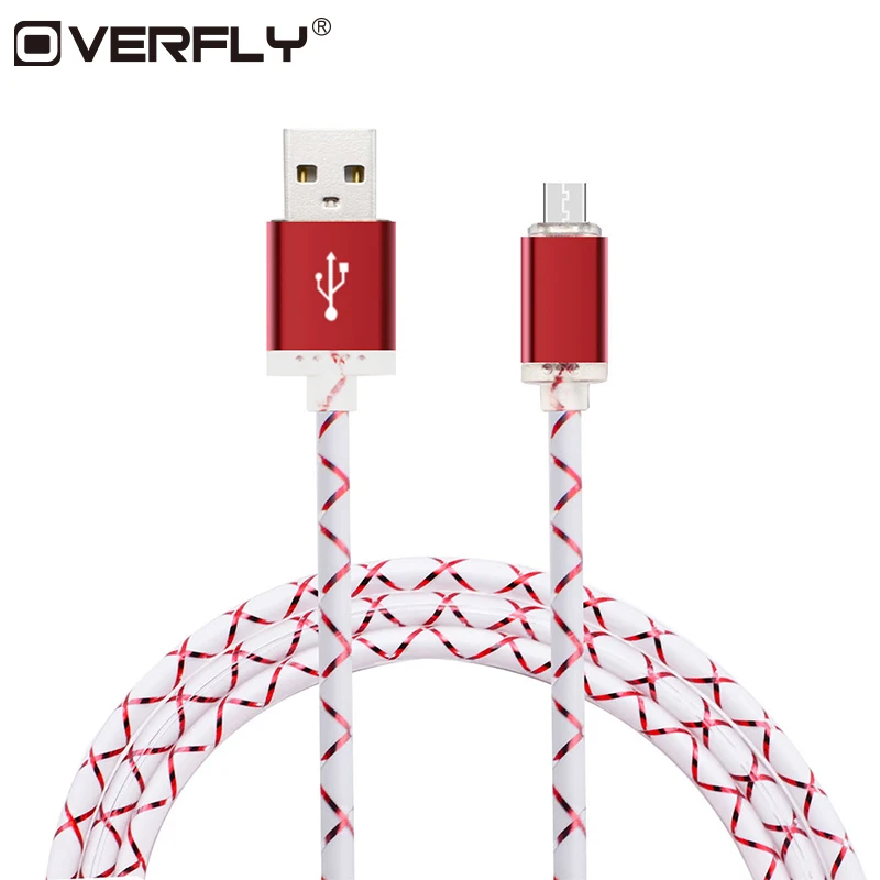Overfly 1 M Micro USB Cable Color Fiber Optic Data Cable for Sumsang ...