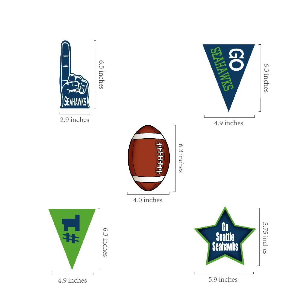 Seattle Seahawks Party Flags