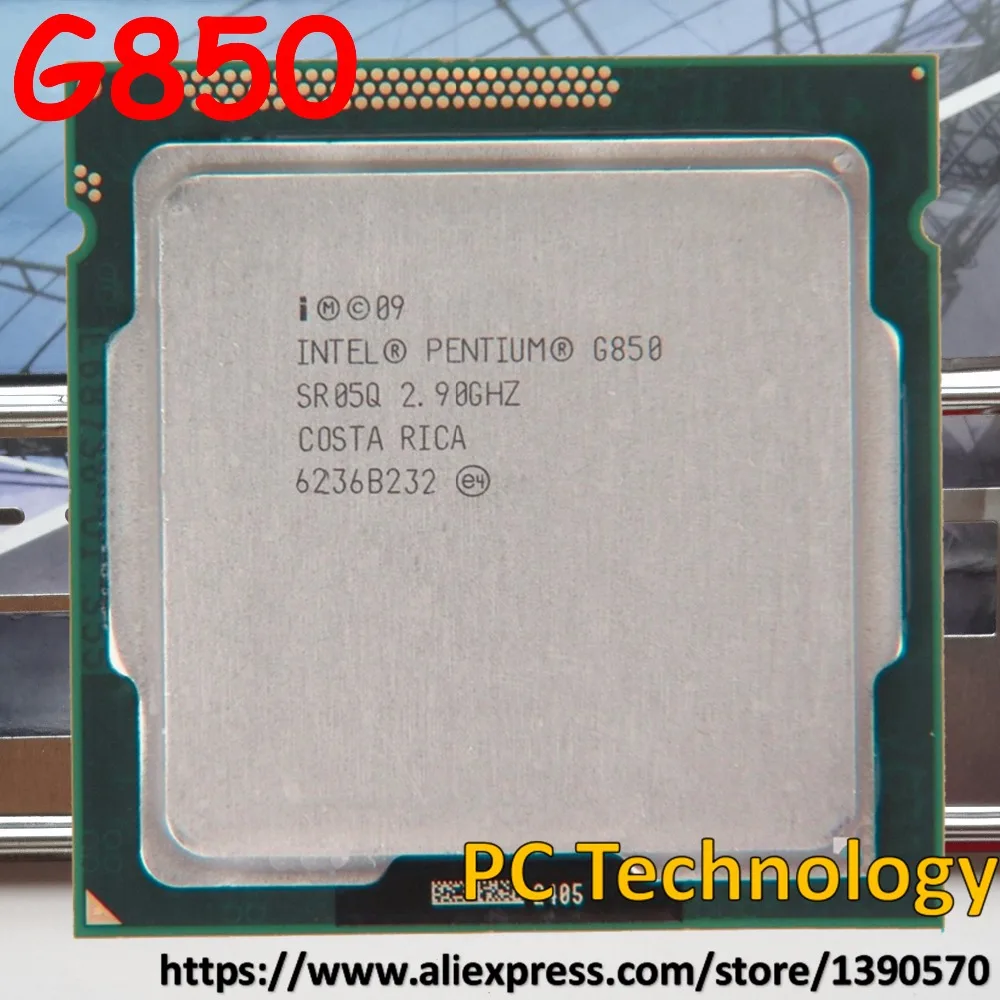 Original Intel Pentium G850 CPU 2.9 กิกะเฮิร์ตซ์ 3 เมตร LGA1155 65 ...