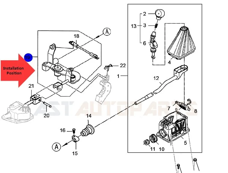 New High Quality Manual Transmission Auto Control Gear Shift Guide for ...