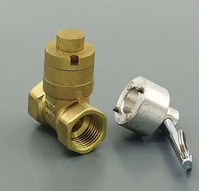 Brass Magnetic Lock Gate Valves 1/2" Bsp Equal Female Thread For Water ...