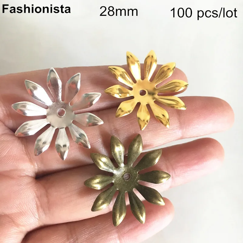 Free-Shipping-100-pcs-Metal-Stamping-Flowers-28mm-Iron-Alloy-Flower ...