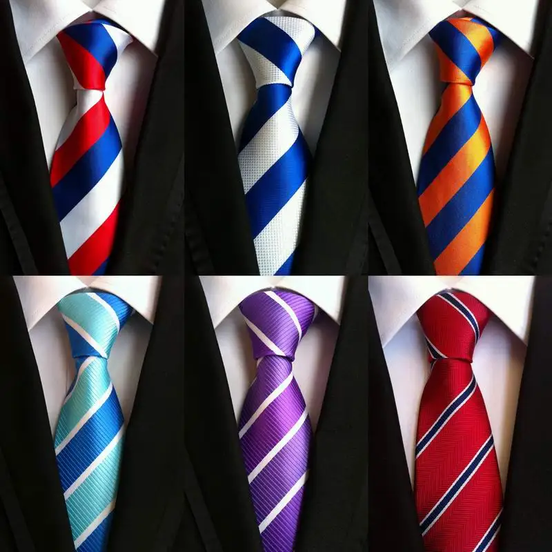 2017 Mens Necktie Tie Silk Men Ties Designers Brand Stripes Fashions ...
