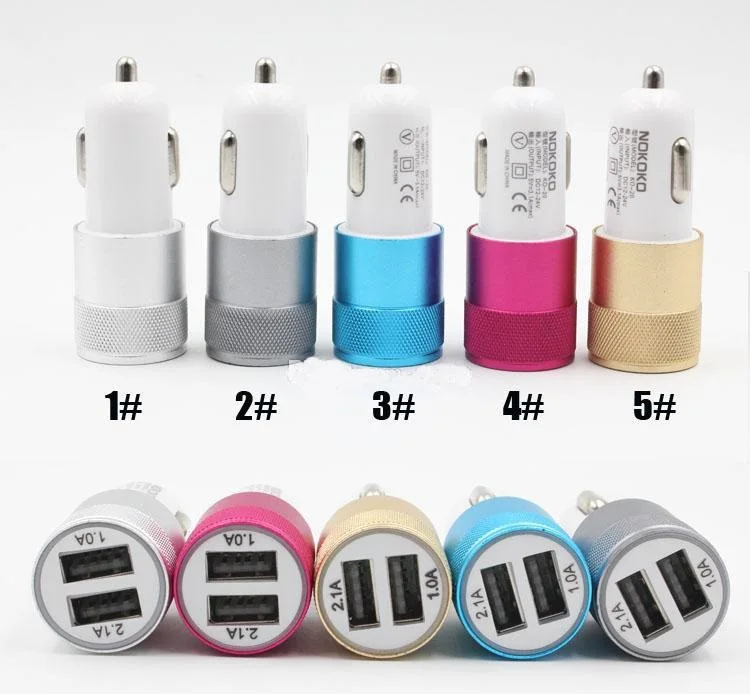 NOKOKO cargador de coche con puerto USB Dual, accesorio de Metal ...