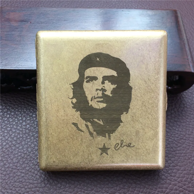 Vintage style Che Guevara brass rolling craft male e cigarette case 20 ...