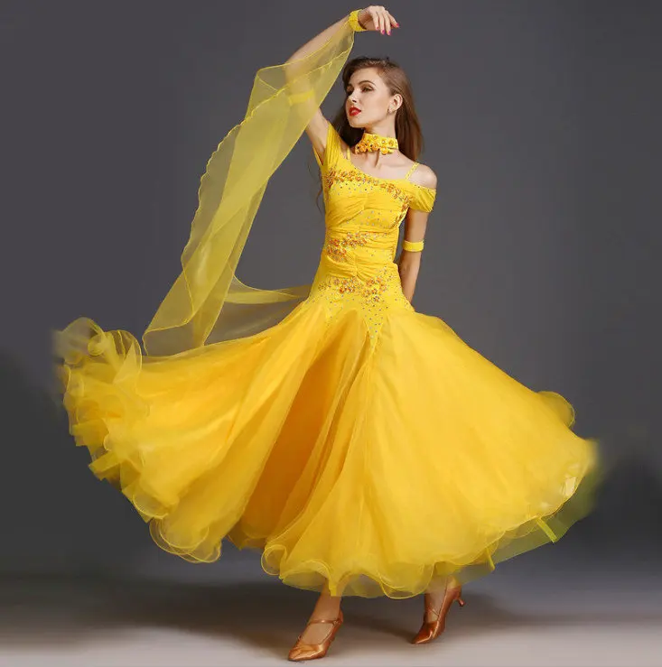 Exquisite Luxury Rhinethone Ballroom Dance Dresses Standard Ballroom ...