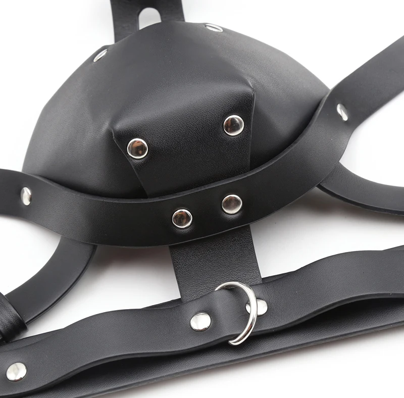 Hospital Style Head Harness Muzzle Restraints ,Mouth Gag &Collar Hood ...