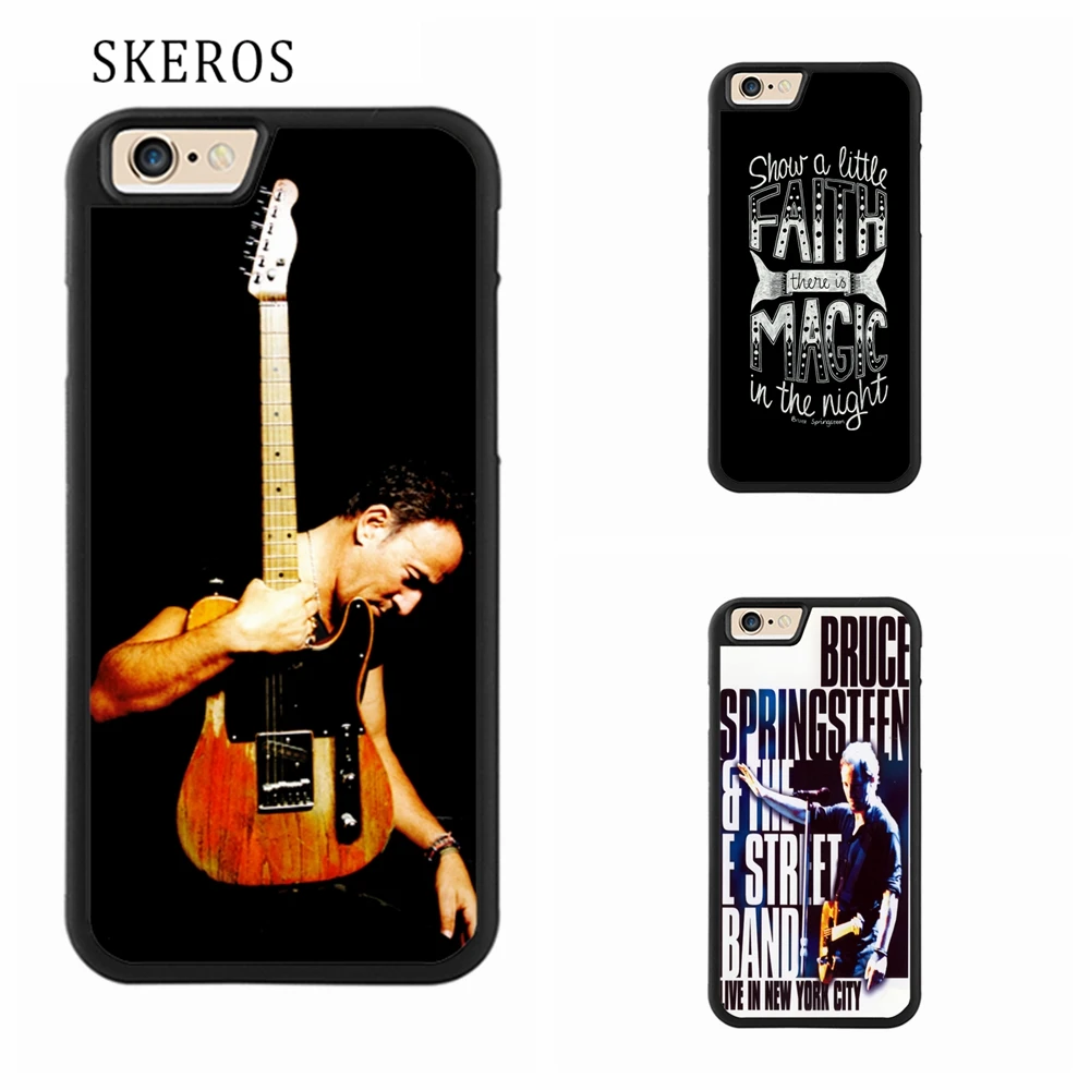 SKEROS Bruce Springsteen 5 phone case for iphone X 4 4s 5 5s 6 6s 7 8 6 ...