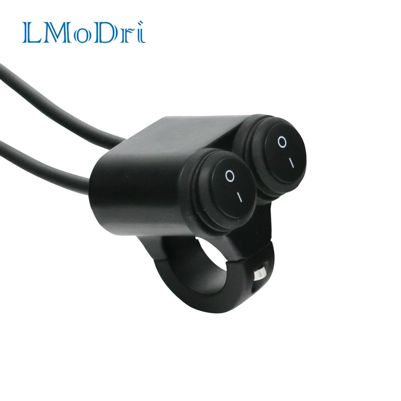 LMoDri Universal 7/8" Handlebar Motorcycle Double Control Switch ...