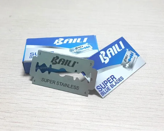 50-pieces-BAILI-men-Razor-Blades-Double-sided-Faced-Black-Stainless ...