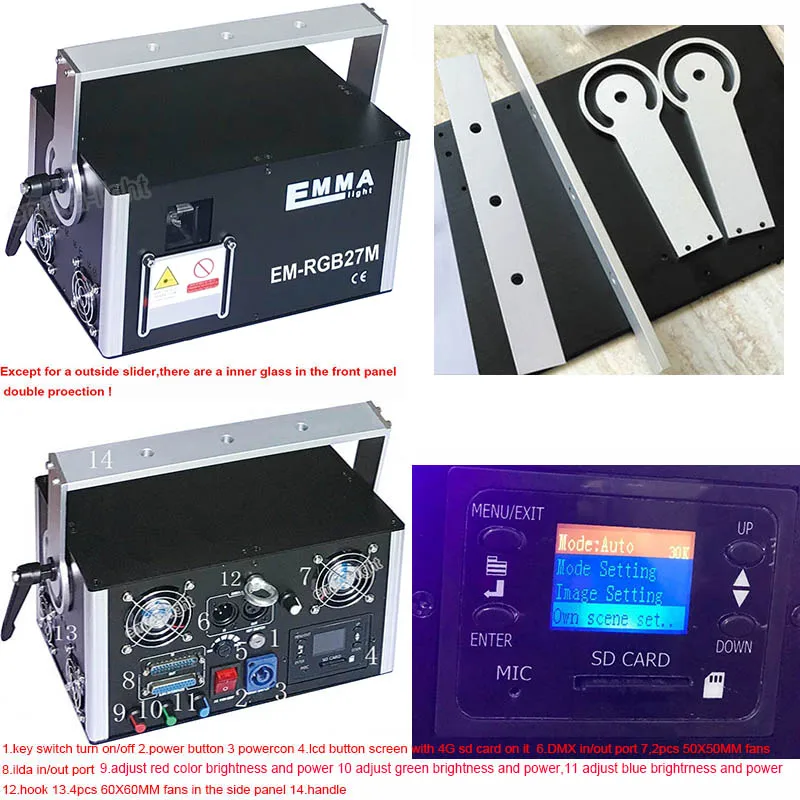 4W rgb laser beam&animation programmable club laser lights with SD card ...