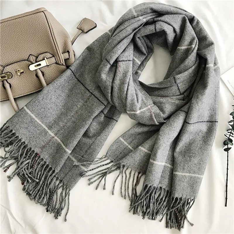 High Quality British college fine striped lattice elegant scarf autumn ...