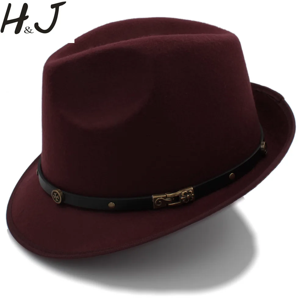Women Men's Chapeau Fedora Hat For Lady Winter Autumn Wool Church ...