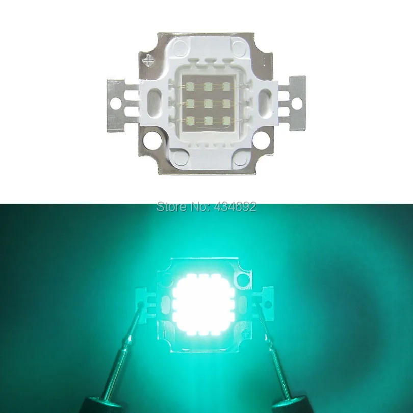 5PCS-10W-Cyan-Led-Emitter-Light-490nm-495nm-9-10V-1050mA-Plant-Grow-Led ...