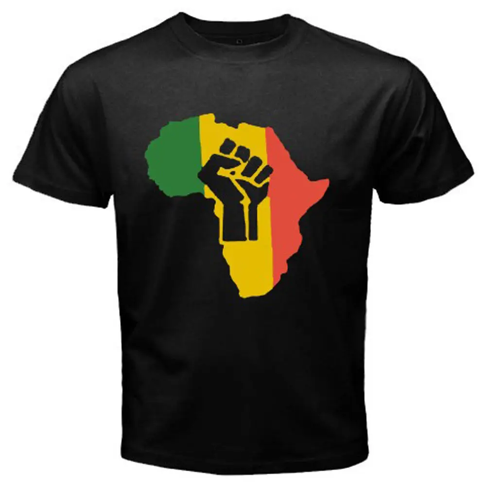 New AFRICA POWER RASTA REGGAE Solidarity Men's Black T Shirt Size S to ...