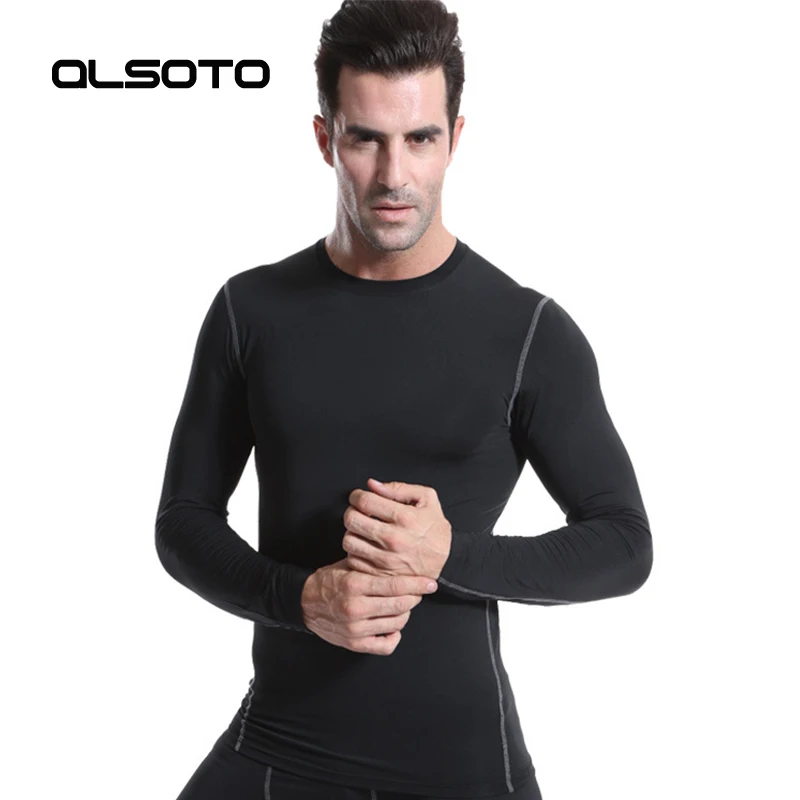 Summer Men T Shirt Fitness Tight Long Sleeve Training Tops Fitness